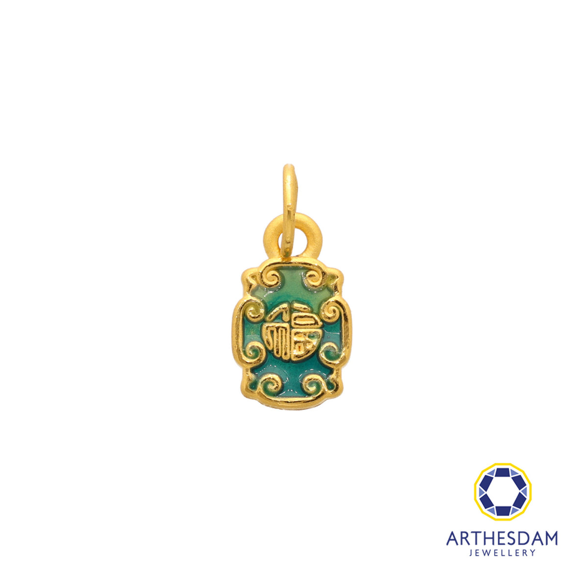 Arthesdam Jewellery 999 Gold 平安富 Ping An Fu Pendant
